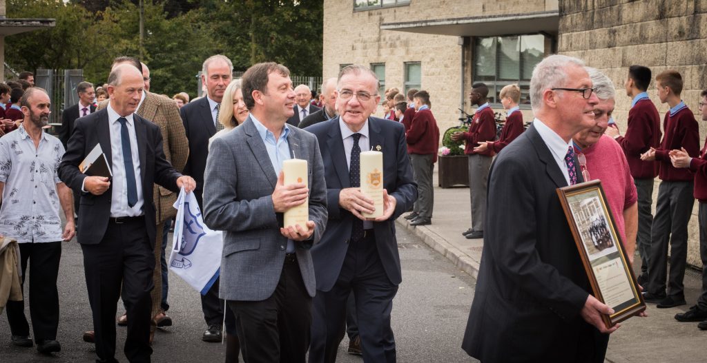 Kevin Reidy (class of 67) and Br Garvey in the entrance procession ...